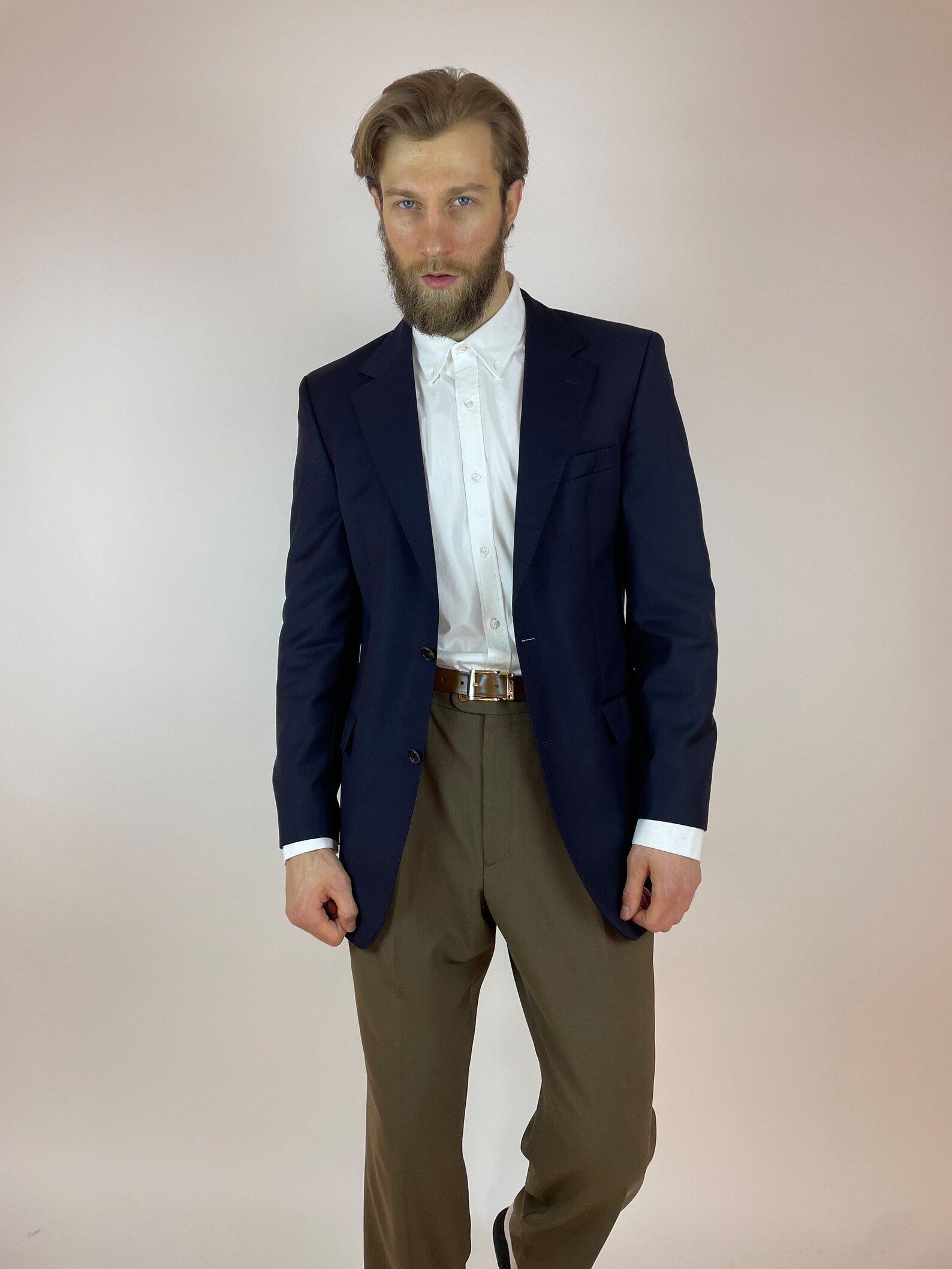 HARRY ROSEN London Wool Blazer Dark Blue Mens Size XL/54 - Etsy