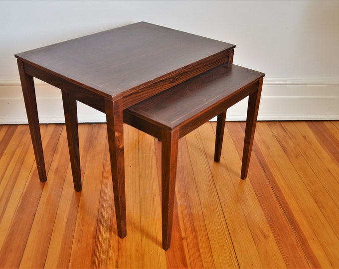 Danish Modern Nesting Tables in Rosewood by Bent Silberg Mobler ...