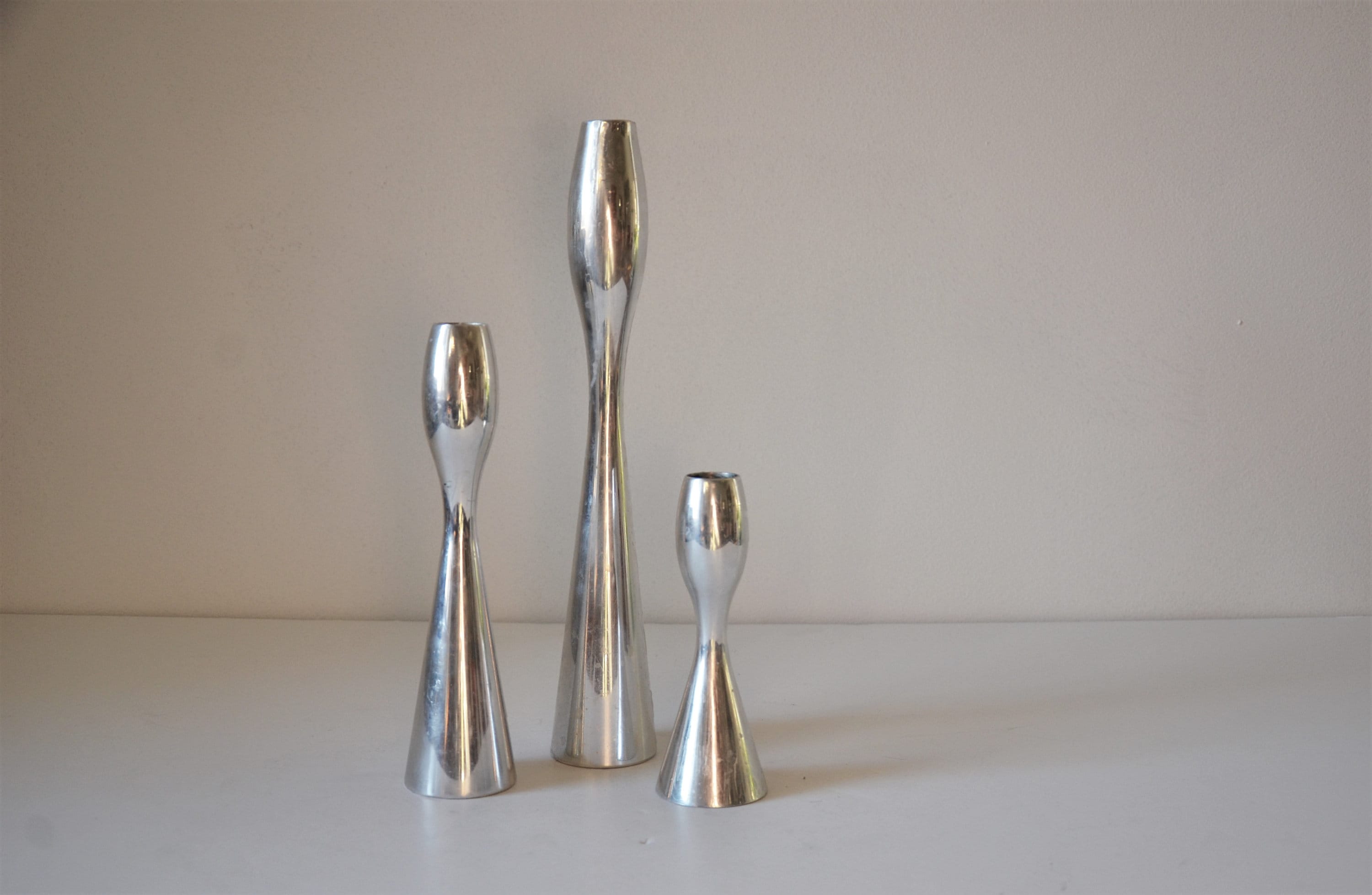 Nambe Studio Modernist Candlesticks Designed by Karim Rashid - Etsy