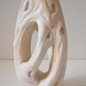 Vintage Modernist Faux Bois Wood Grain Vase in White Ceramic - Etsy