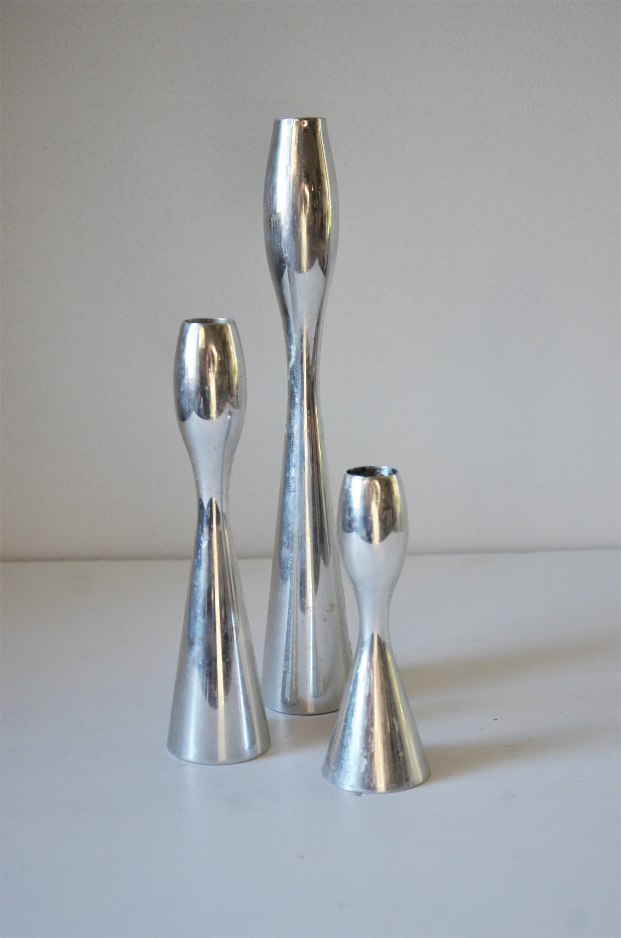 Nambe Studio Modernist Candlesticks Designed by Karim Rashid | Etsy