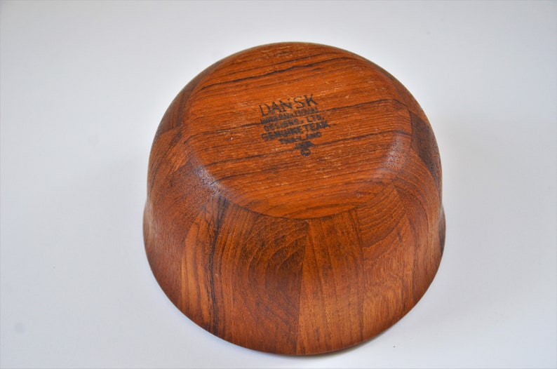 Small Staved Teak Danish Modern Wooden Bowl by Dansk, 6.25" Diameter - Etsy