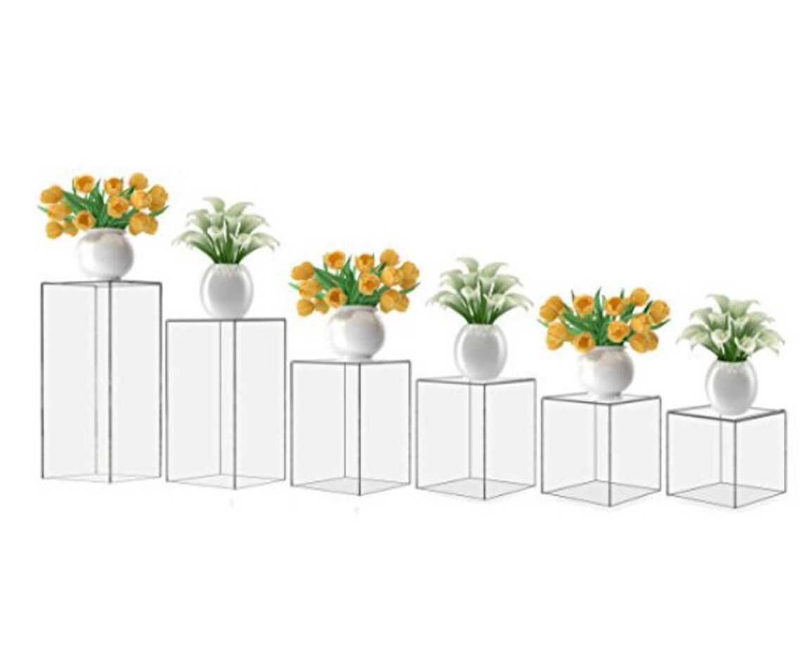 Decorative Acrylic Pedestals | Plexiglass Pedestals | Plastic Pedestals ...