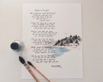 Handwritten poem | Etsy