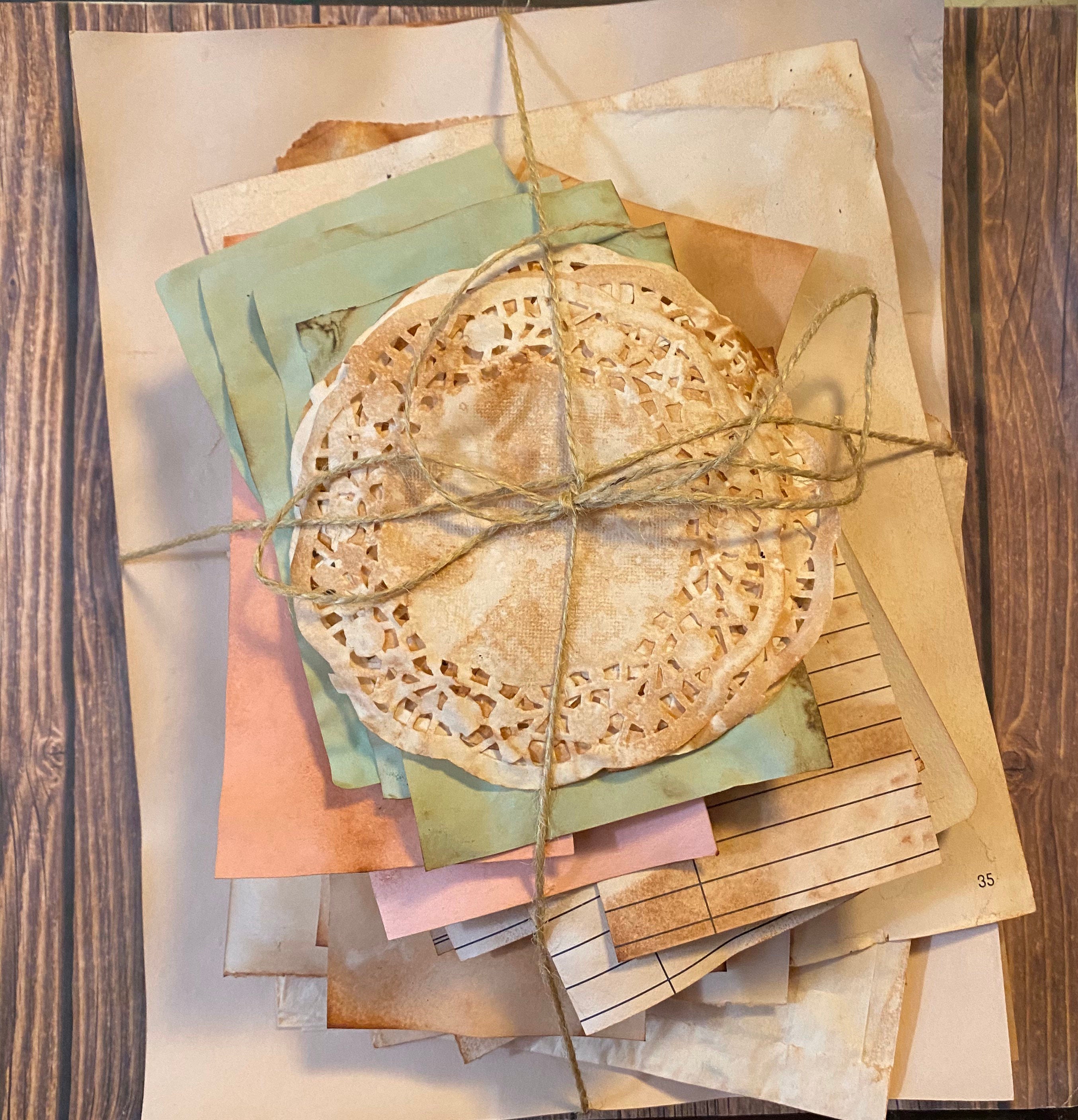 Handmade Tea Dyed Mixed Paper Pack. Tea Dyed Paper Junk - Etsy