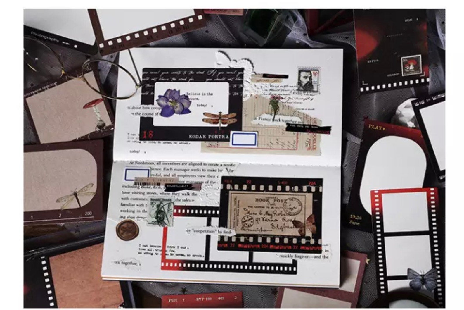 A Lot of 30 Pieces of Paper Ephemera Set. Journal Old Film | Etsy