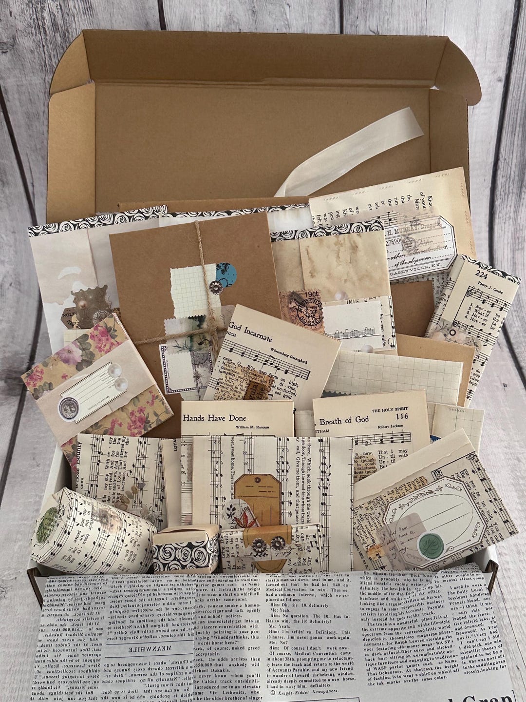 Junk Journal Ephemera Box: 22+ Mystery Craft Supplies - Etsy