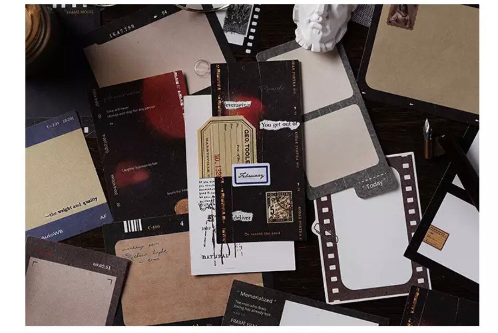 A Lot of 30 Pieces of Paper Ephemera Set. Journal Old Film | Etsy