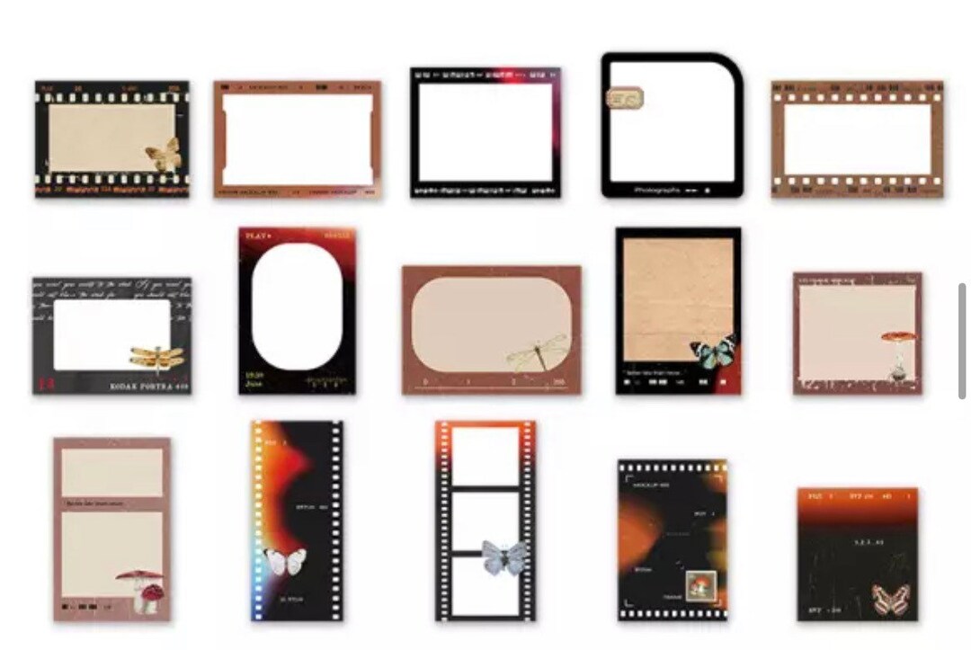 A Lot of 30 Pieces of Paper Ephemera Set. Journal Old Film - Etsy