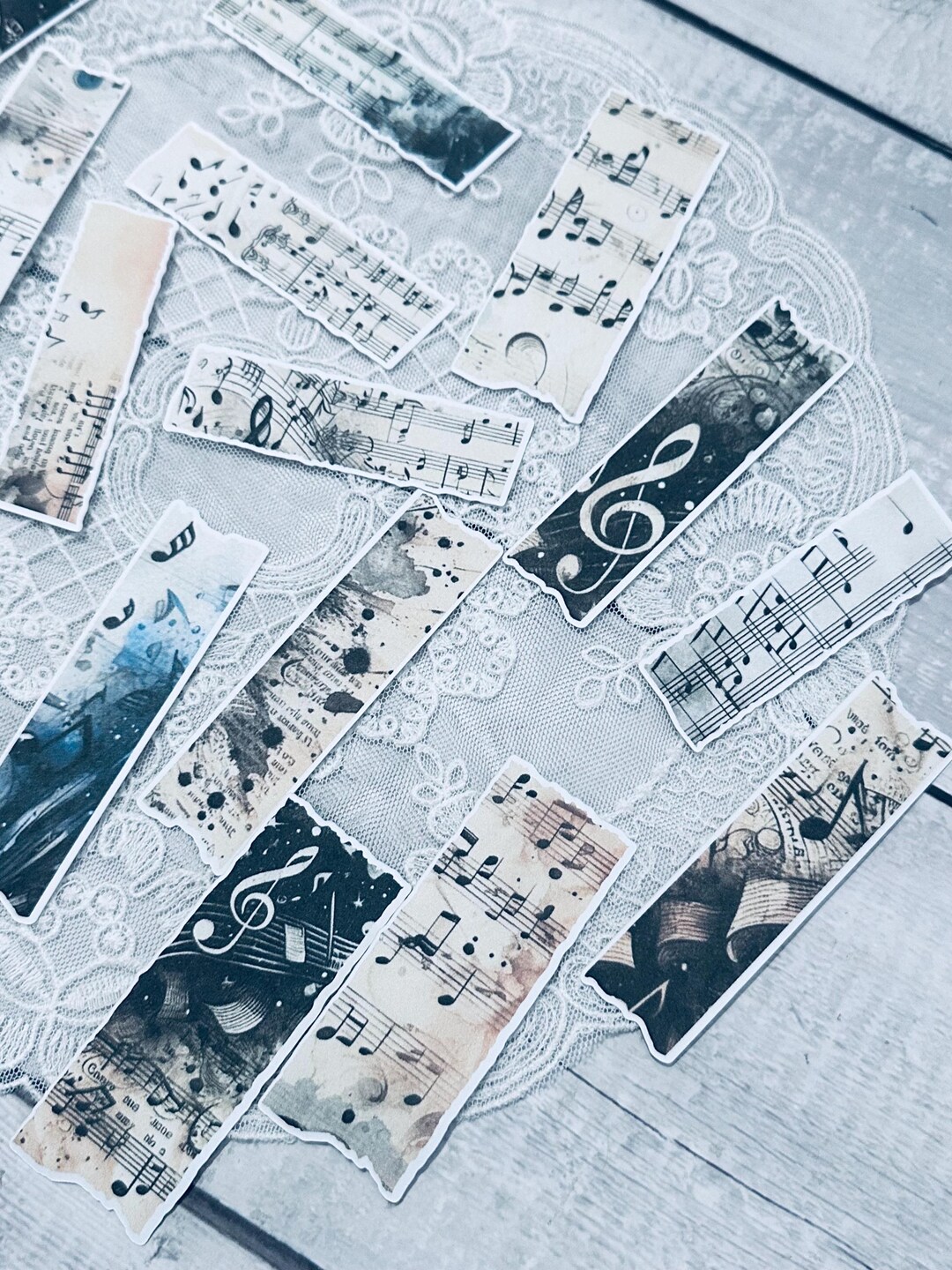 Music Notes Ephemera Die Cuts Sticker for Junk Journal | Music Stickers ...