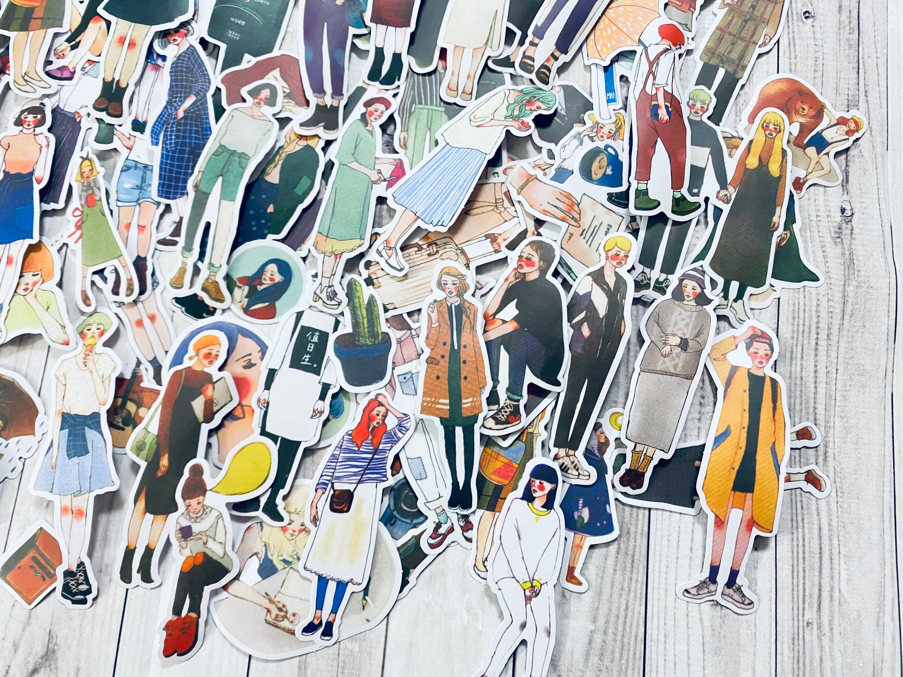 A Lot of 25 People Stickers for Junk Journaling and - Etsy