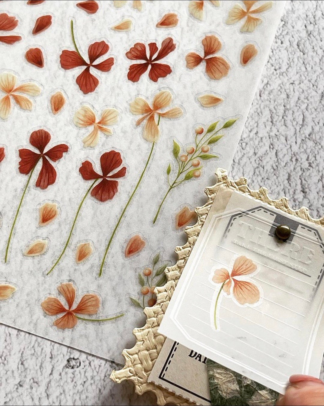 Lady F Hydrangea Petal Transfer Sticker. Journal Stickers, Scrapbook ...