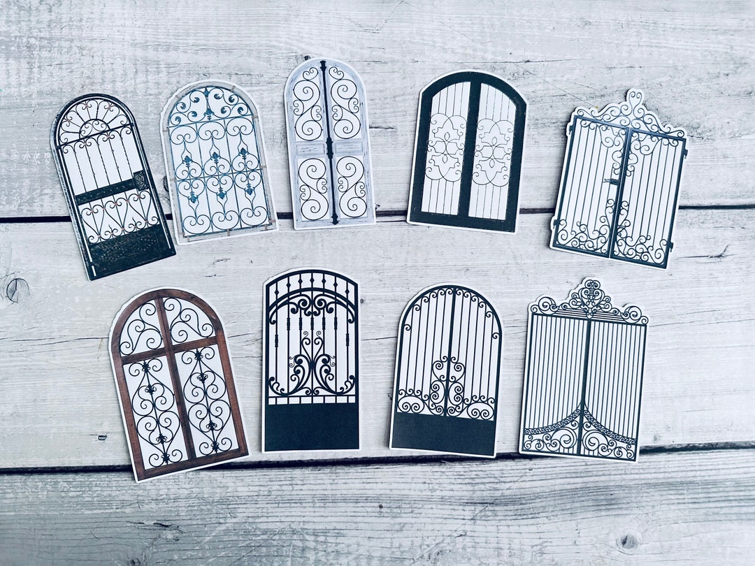 Front Door Sticker for Junk Journal Gate Ephemera Paper Sticker for ...