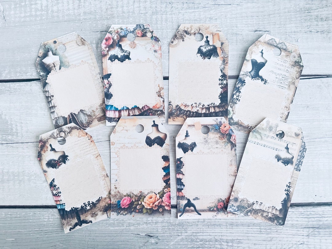 Vintage Victorian Mannequin Ephemera Junk Journal Tag Set | Mannequin ...