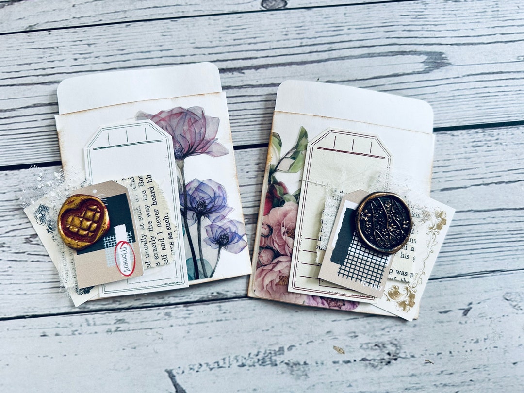 Junk Journal Cluster Card Pockets for Junk Journal | Handmade Vintage ...