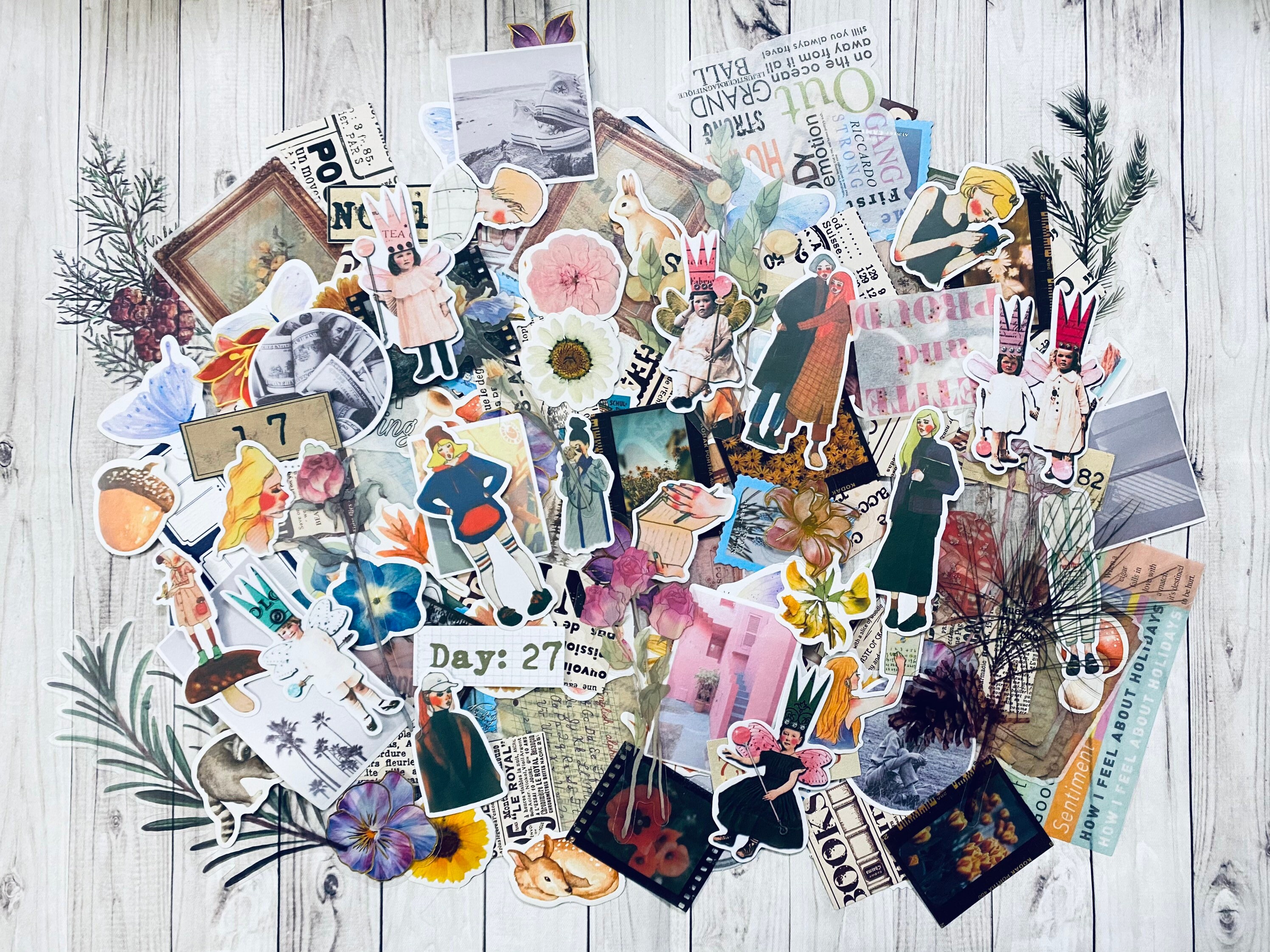 Junk Journal Ephemera Sticker Mystery Garb Bag. Junk Journal - Etsy