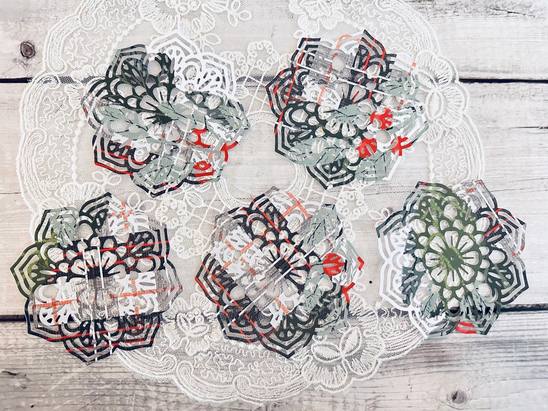 Flower Doilies Die Cuts for Holiday Card Making and - Etsy