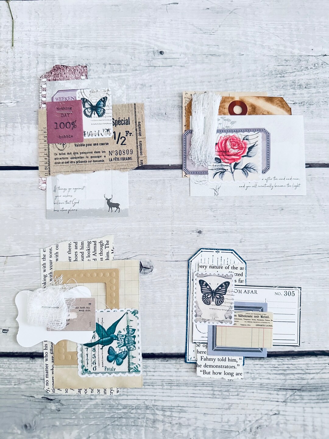 Paper Clusters Set for Junk Journal | Embellishment Ephemera | Junk ...
