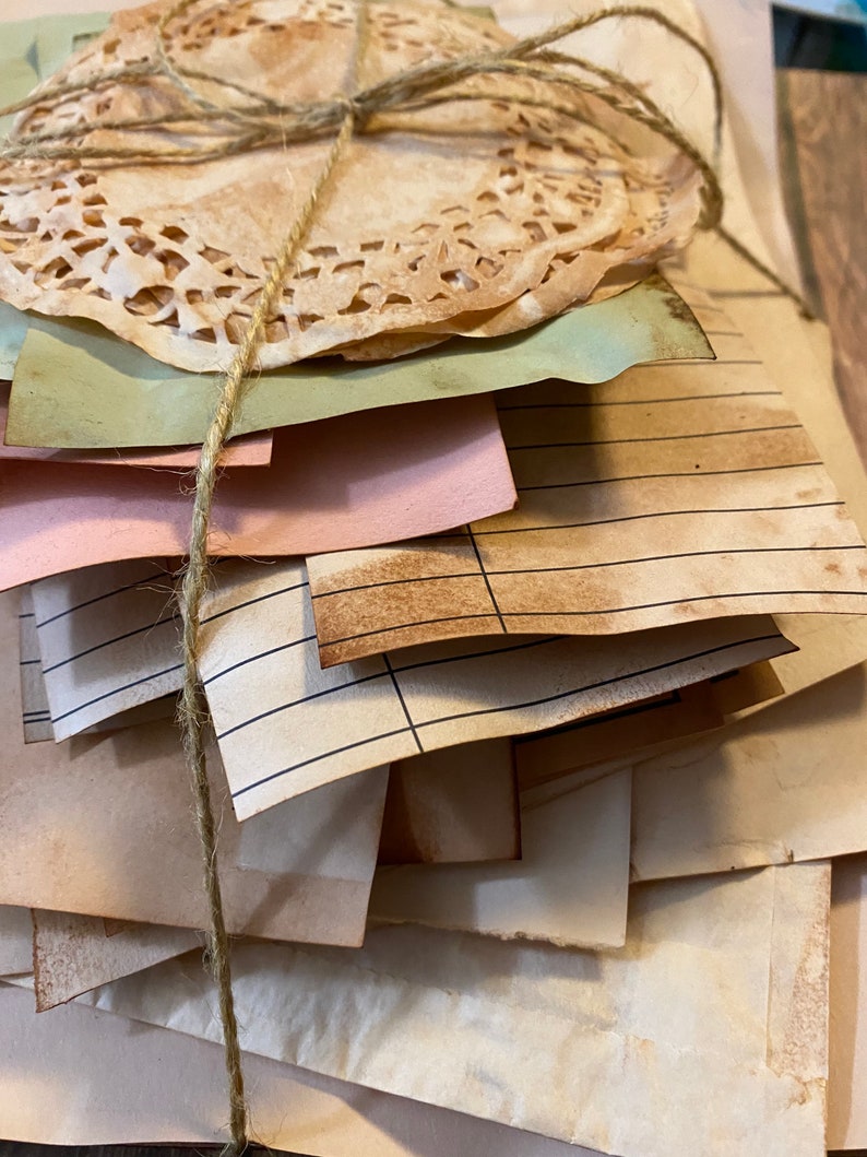 Handmade Tea Dyed Mixed Paper Pack. Tea Dyed Paper Junk - Etsy