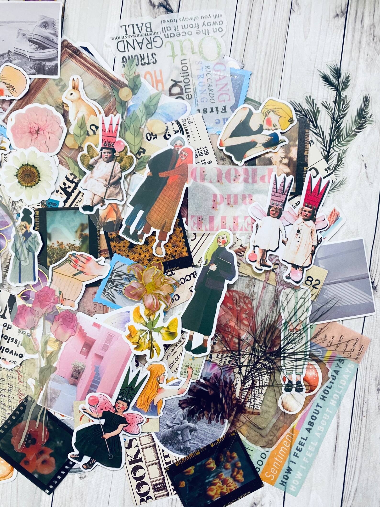 Junk Journal Ephemera Sticker Mystery Garb Bag. Junk Journal Supplies ...