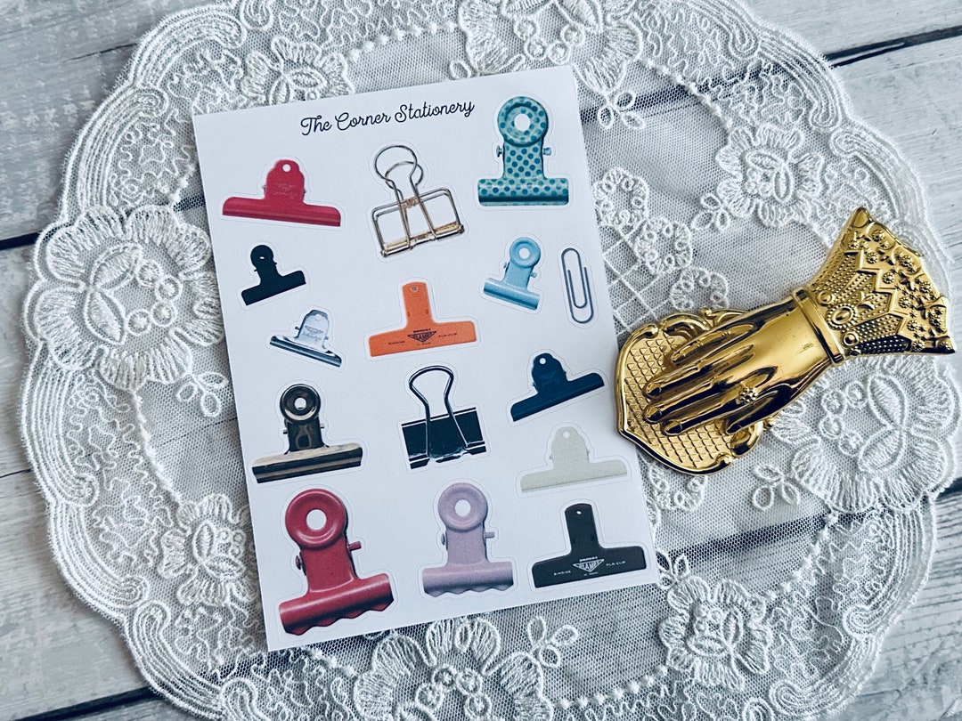 Paper Clips Ephemera Sticker Sheet for Junk Journal Paper Clips ...