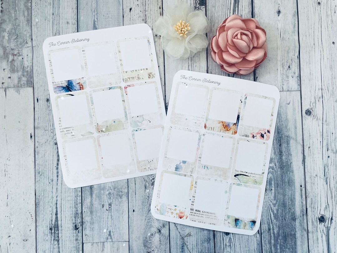 Photo Frame Stickers: Ephemera Journaling Stickers (set of 18) - Etsy