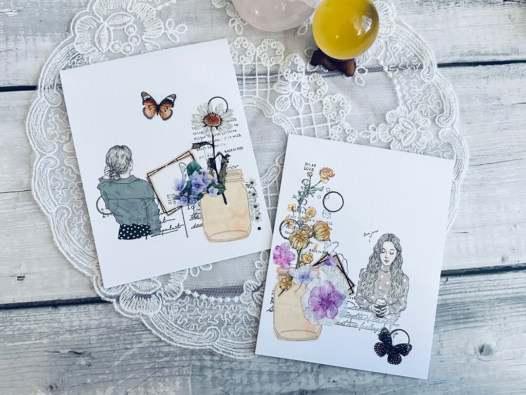 Handmade Journal Ephemera Cards Vintage Ephemera Journal Cards Junk ...