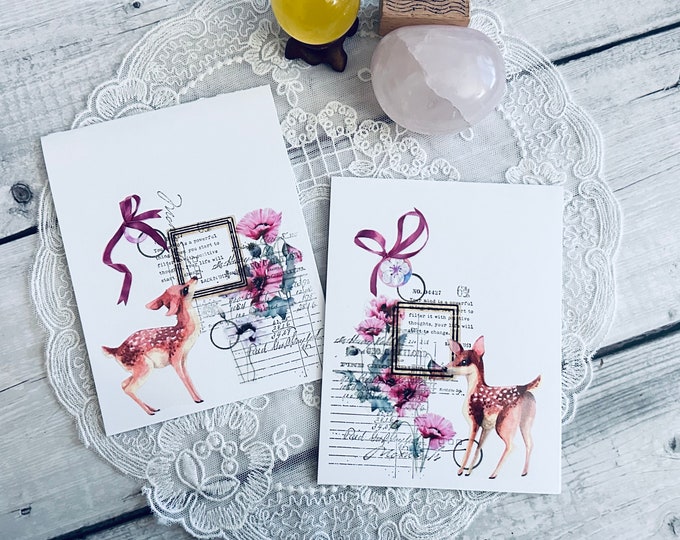 Handmade Journal Ephemera Cards | Vintage Ephemera Journal Cards | Junk ...