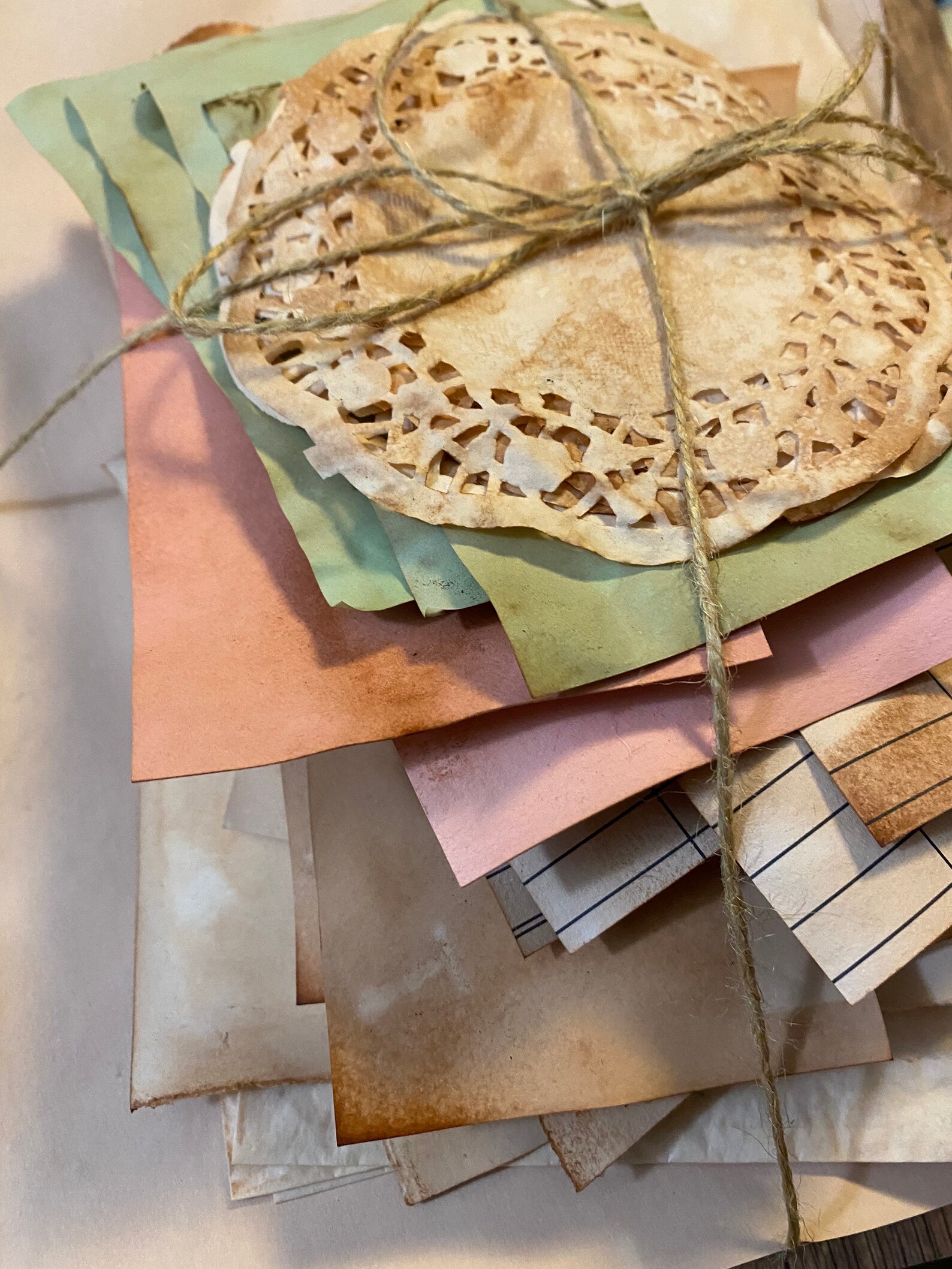Handmade Tea Dyed Mixed Paper Pack. Tea Dyed Paper Junk - Etsy
