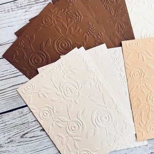 Decorative Floral Embossed Card Stock Papers | Card Making Paper for ...