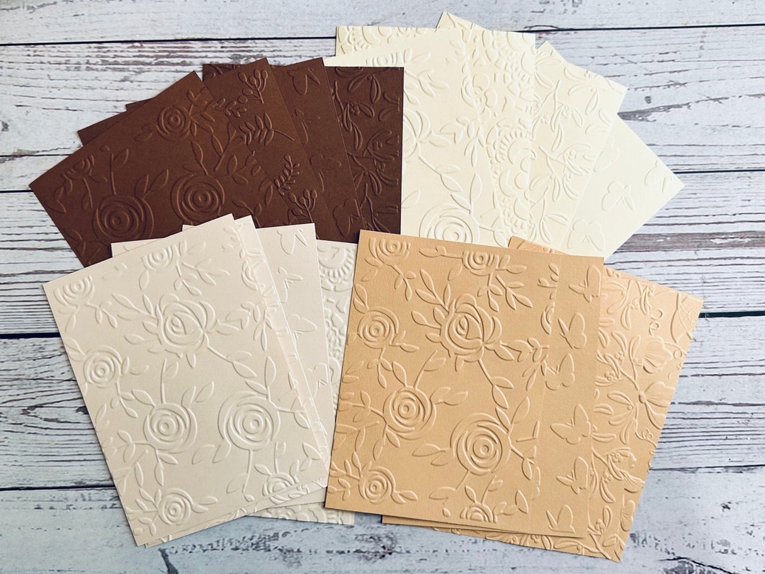 Decorative Floral Embossed Card Stock Papers | Card Making Paper for ...