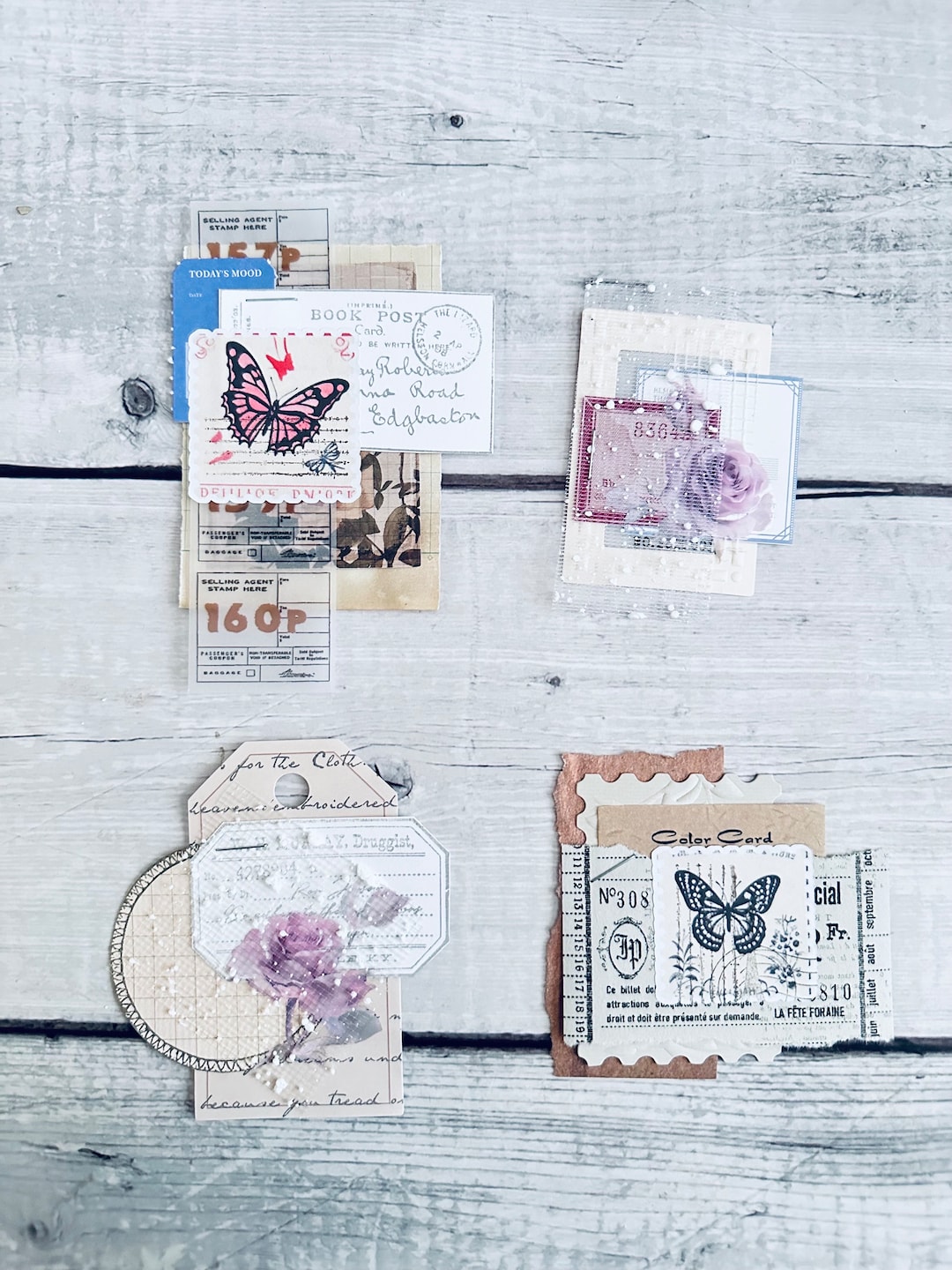 Paper Clusters Set for Junk Journal | Embellishment Ephemera | Junk ...
