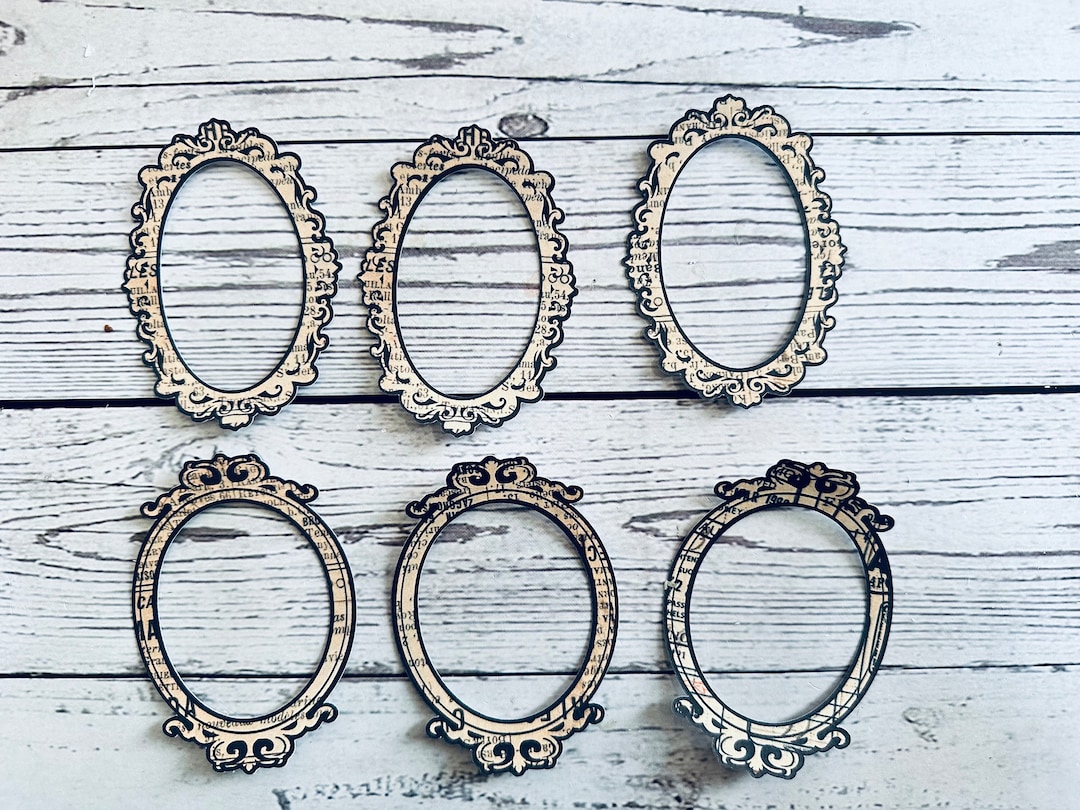 Vintage Photo Frame Die Cuts: Junk Journaling Cardstock, Set of 6 - Etsy