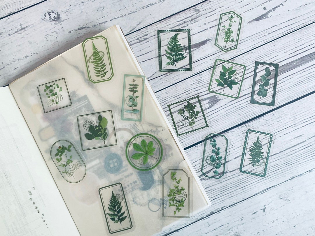 Botanical Leaves PET Stickers: Scrapbook Ephemera, 30 Piece Set - Etsy