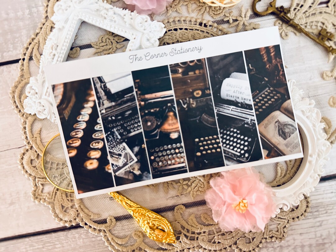 Vintage Typewriter Ephemera Thick Strips Stickers for Junk Journaling ...