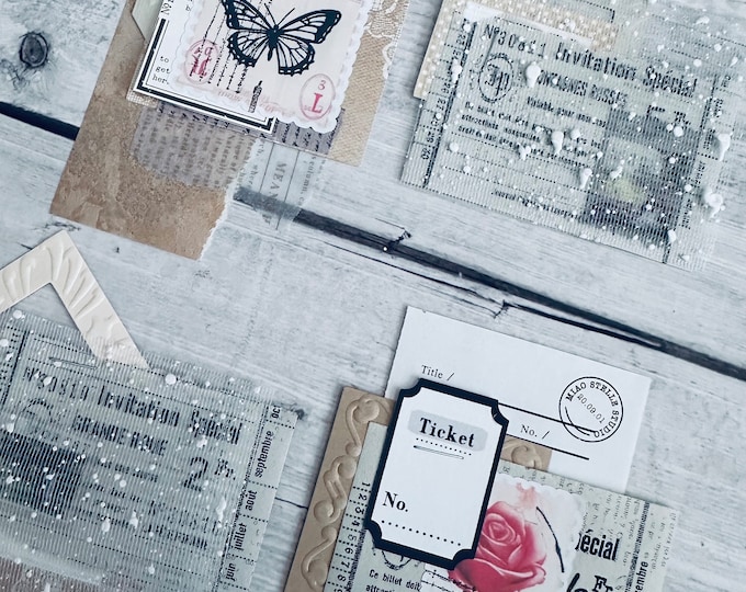 Paper Clusters 5pcs Set / Junk Journal Embellishments - Etsy Canada