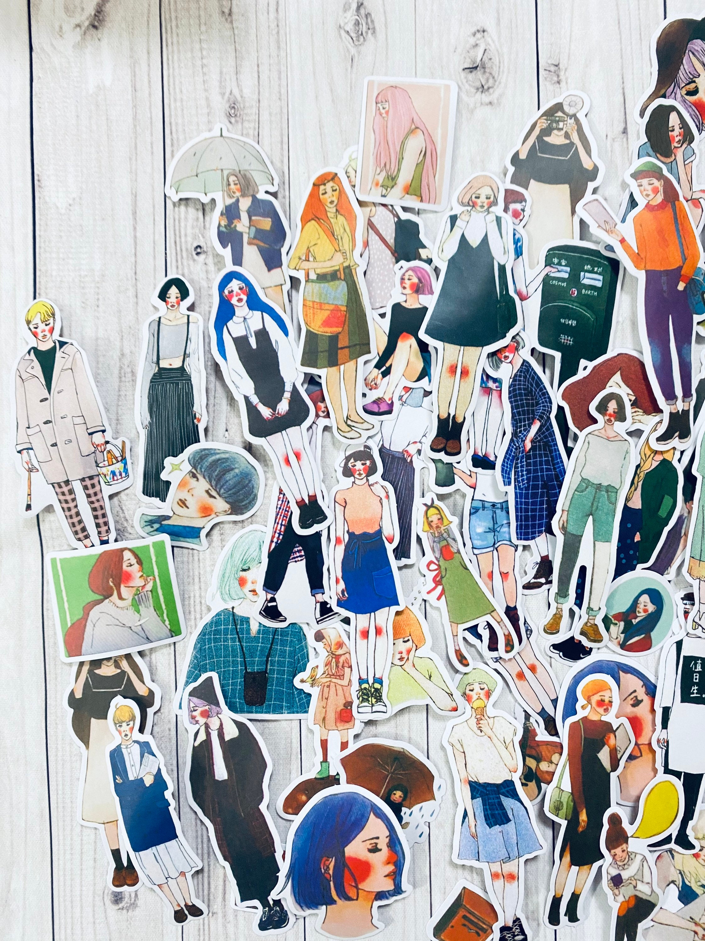 A Lot of 25 People Stickers for Junk Journaling and - Etsy