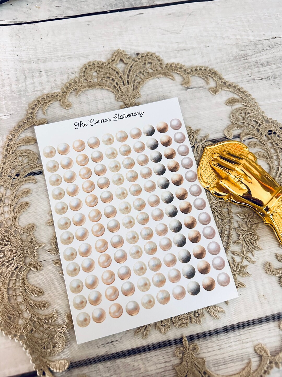 Pearl Paper Stickers | Pearl Journal Sticker | Junk Journal Sticker ...