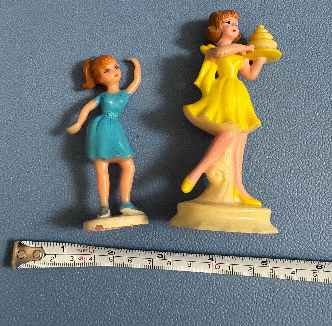 Vintage New MCM 3D Cake Topper Decoration Kitschy Art Crafting Dancing ...