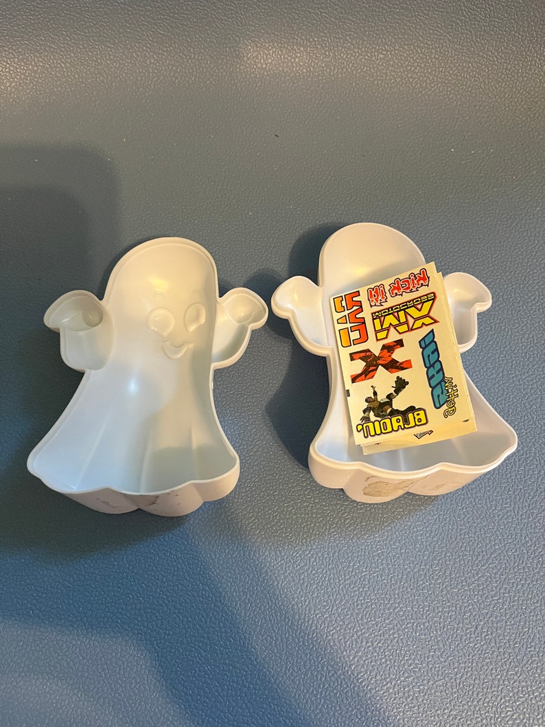 Vintage Plastic Ghost Container With Stickers 4 Inches Casper - Etsy