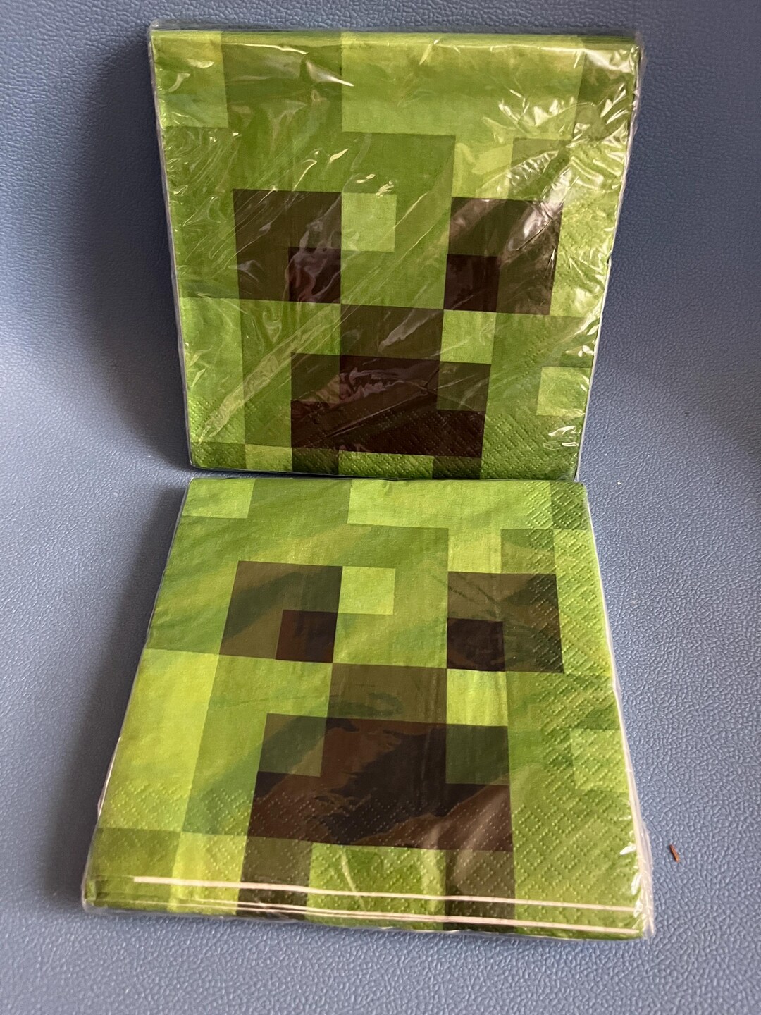 Minecraft Birthday Party Supplies Creeper NOS Sealed 16 Napkins Two ...