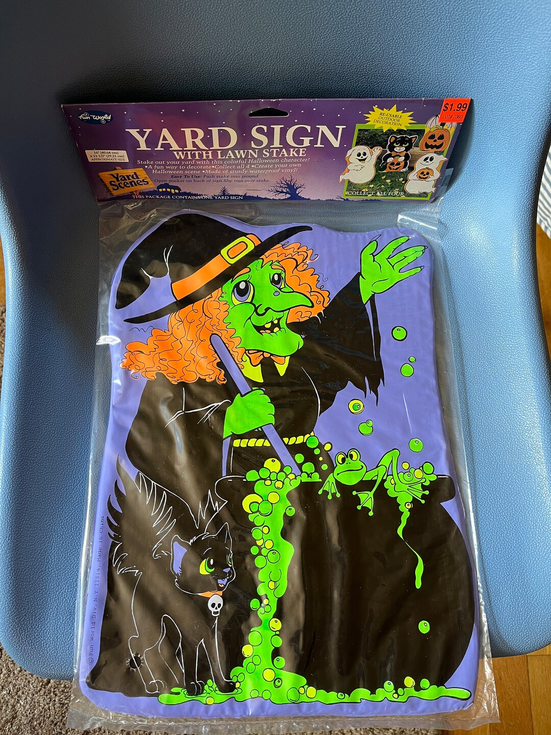 Vintage NOS Unopened Unused 1980s 1990s Fun World Yard Sign 16 X 11.5 ...