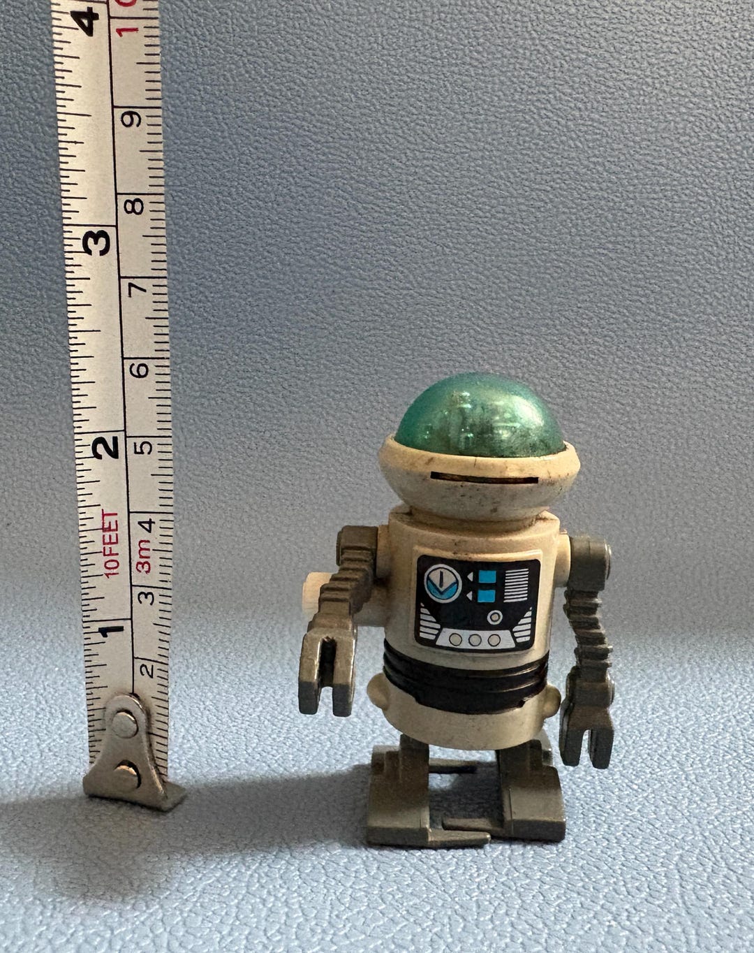 Vintage 1980s Tomy Robot Wind up Toy Blue Dome Grey White Small 80s Kid ...