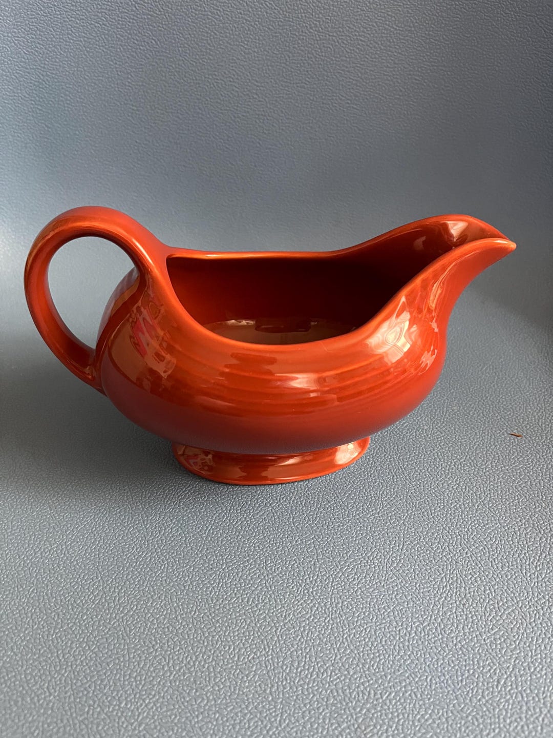 Vintage Fiesta Paprika Maroon Orange Large Footed Gravy Sauce Boat ...