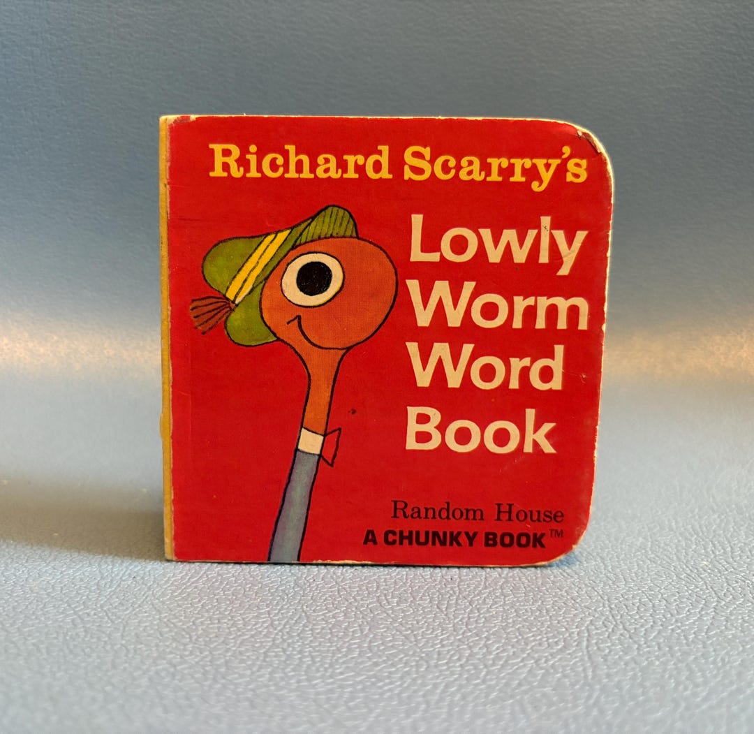 Vintage Richard Scarry's Lowly Worm Word Book Board Book Chunky Book ...