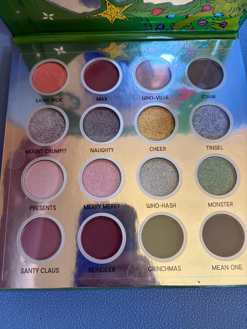 NOS Sealed Unused the Grinch Who Stole Christmas Eye Shadow Palette 16 ...
