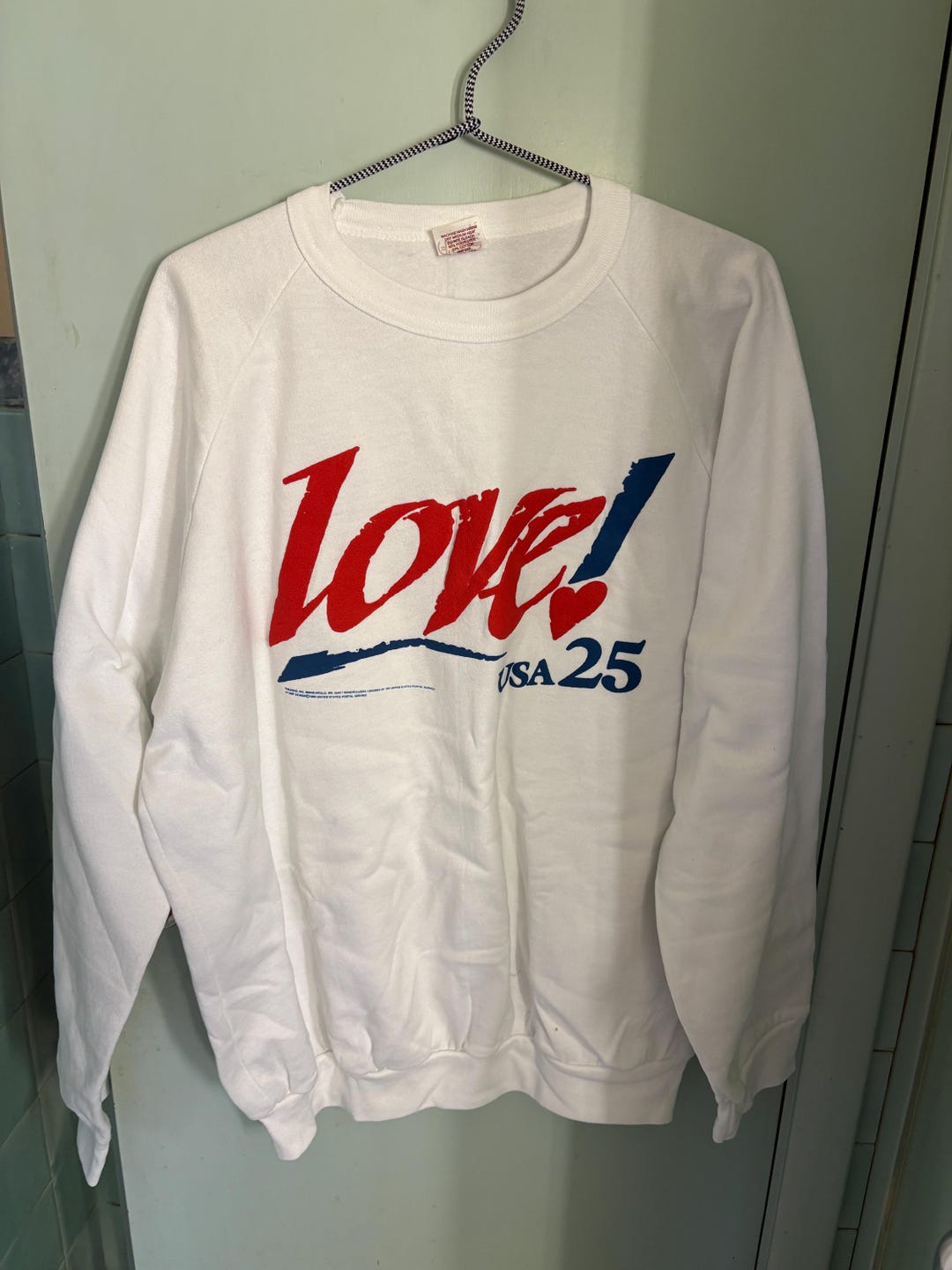 Vintage 1989 USPS Postal Service Love Stamp Sweatshirt XL Men’s White ...