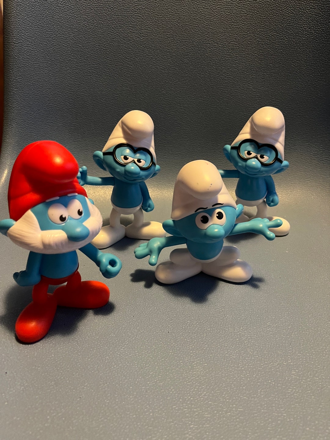 2016 the Lost Village Smurf Burger King Toys Lot of 4 Movable Plastic ...