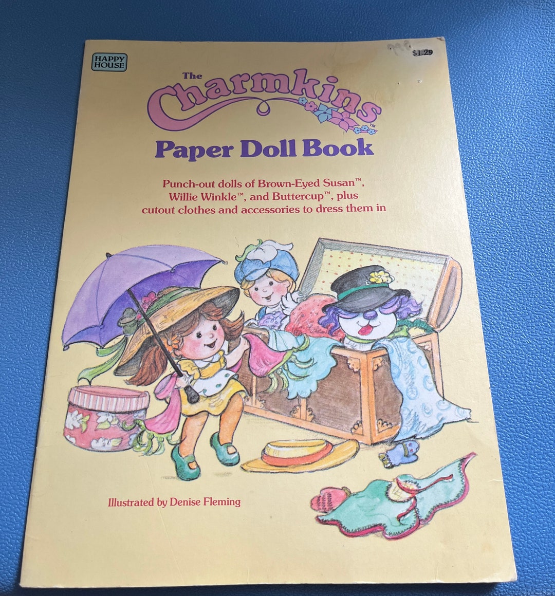Vintage NOS Unused 1984 Hasbro the Charmkins Paper Doll Book Complete ...