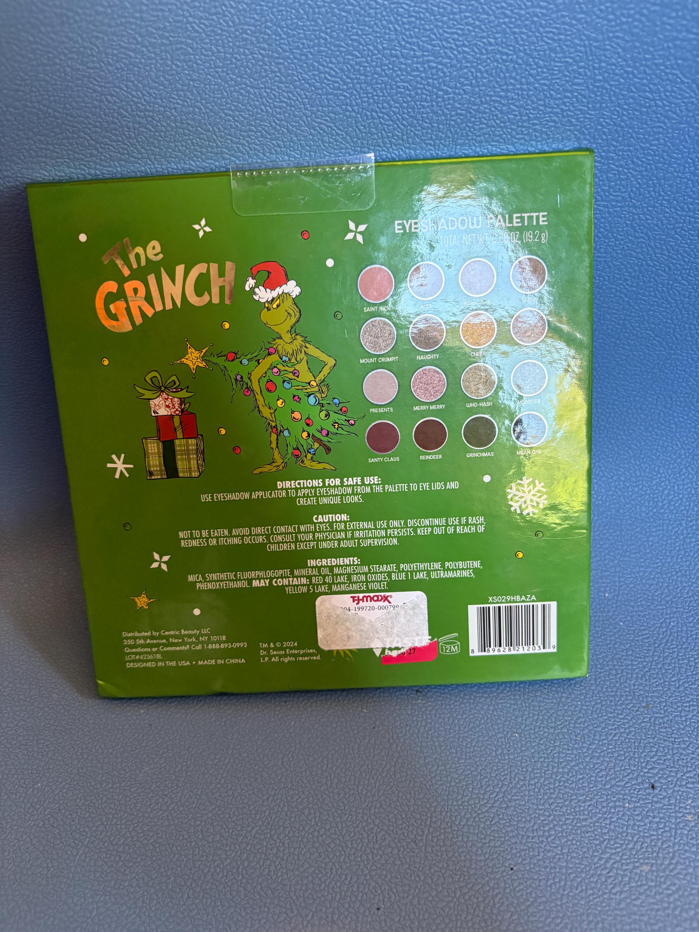 NOS Sealed Unused the Grinch Who Stole Christmas Eye Shadow Palette 16 ...